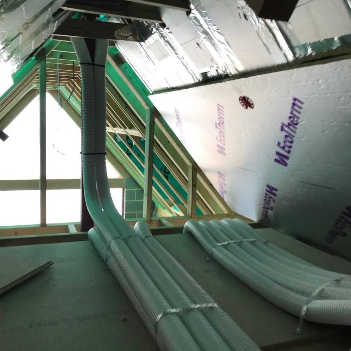 Self Build MVHR System First Fix - AES Limited