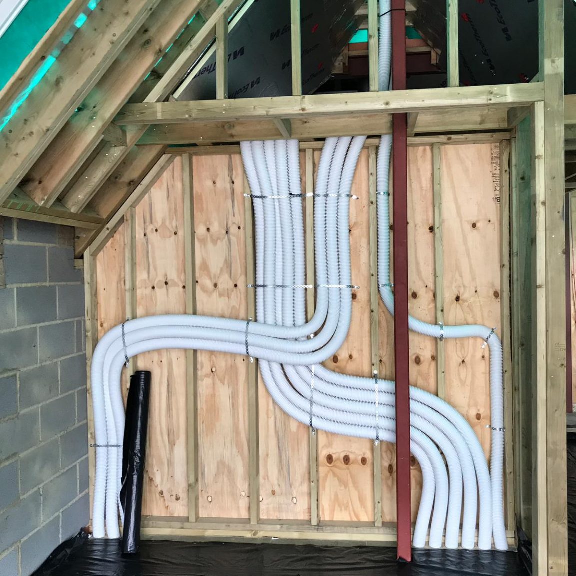 Self Build MVHR System First Fix - AES Limited