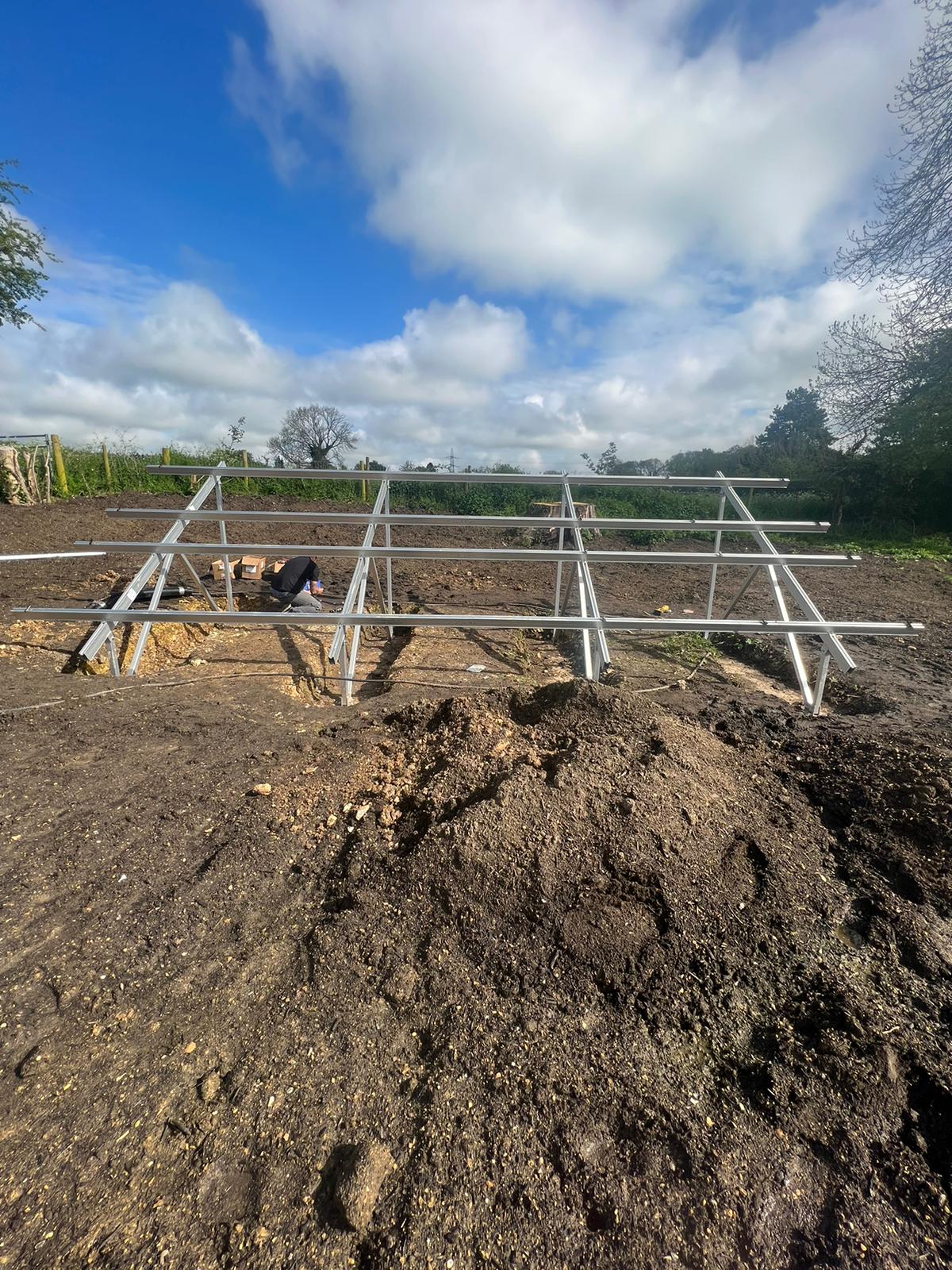 Ground Mount System Installed - Hampshire - AES Limited