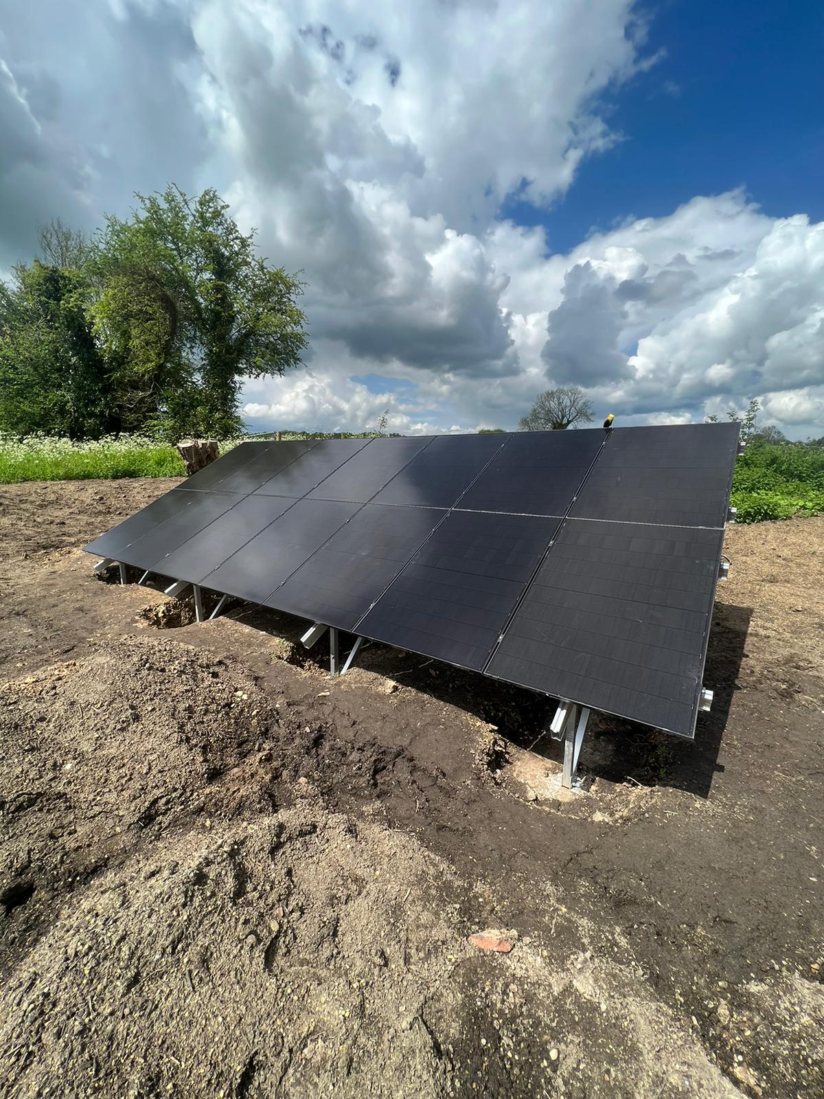 Ground Mount System Installed - Hampshire - AES Limited