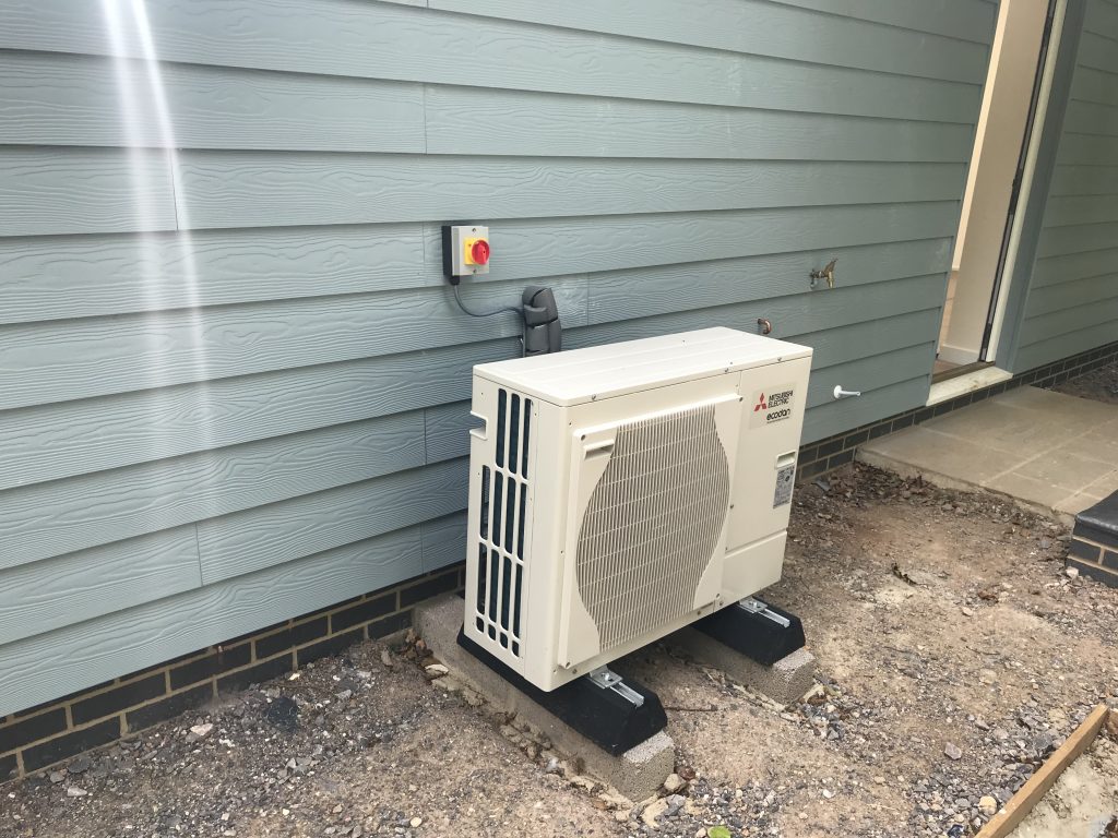 Mitsubishi Ecodan ASHP Installed in 2 Bed Rental - AES Limited